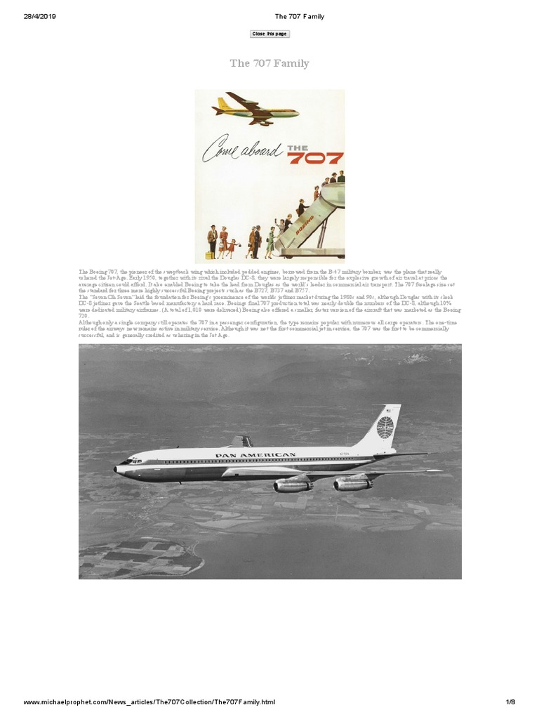 707 Family | PDF | Boeing | Transport