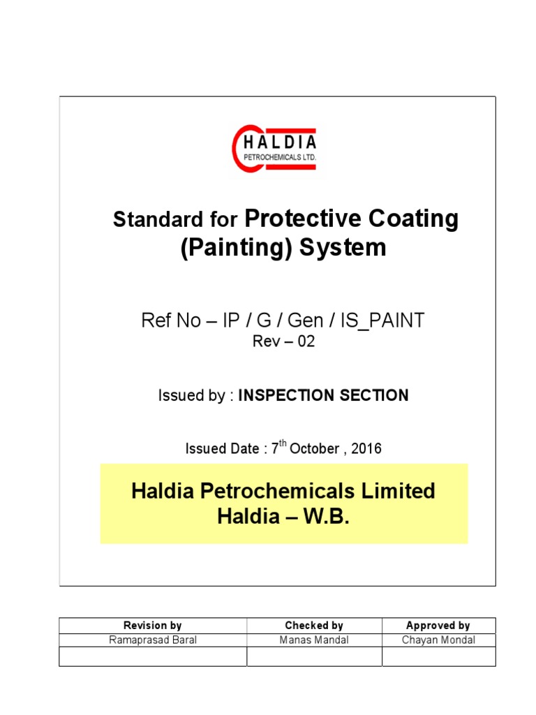 Annexure-H (IP.G.GEN - IS - PAINT - HPL Painting System and Codes Rev ...