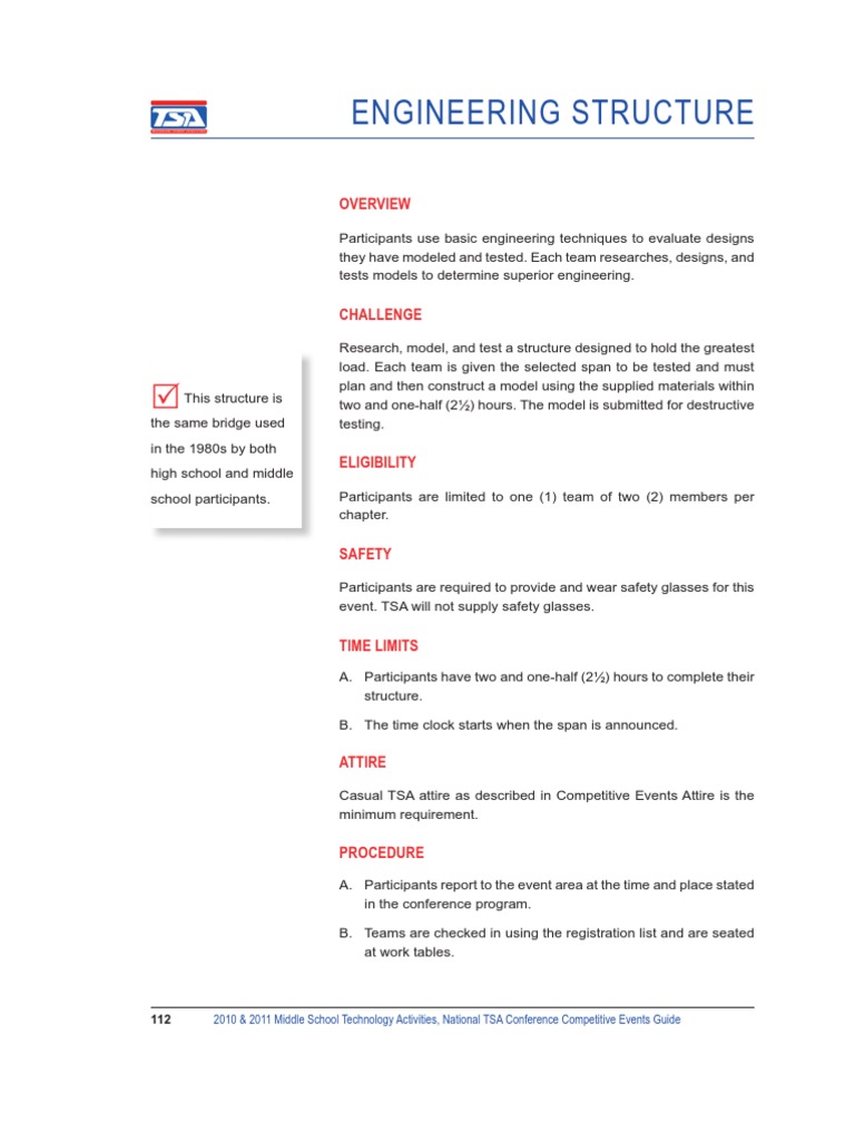 Engineering Structure: 2010 & 2011 Middle School Technology Activities ...