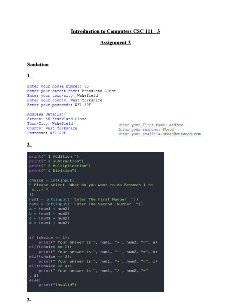 Introduction To Computers CSC 111 | PDF | Computers