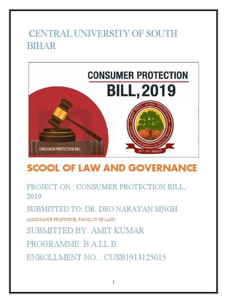 Consumer Protection Bill 2019 Analysis | PDF | Product Liability ...