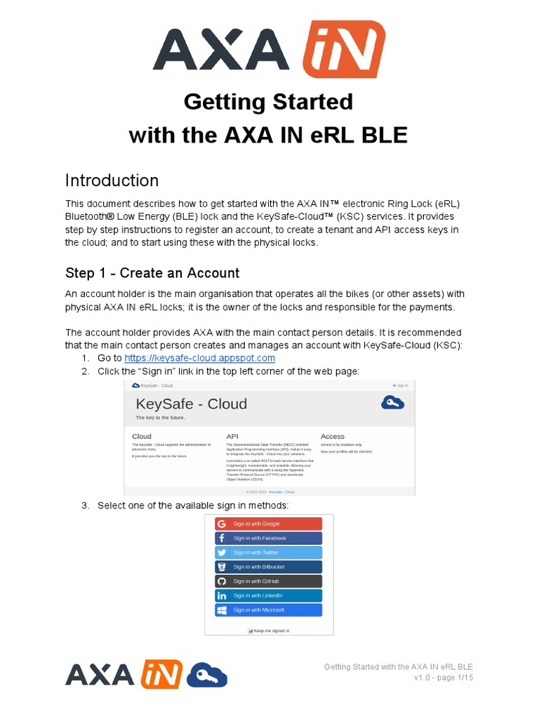 Getting Started With The AXA IN eRL BLE - v1.0 PDF | PDF | Representational State Transfer ...