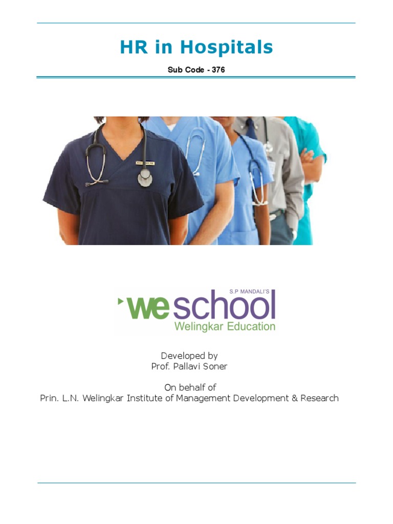 HR in Hospitals 376 v1 | PDF | Human Resource Management | Human Resources