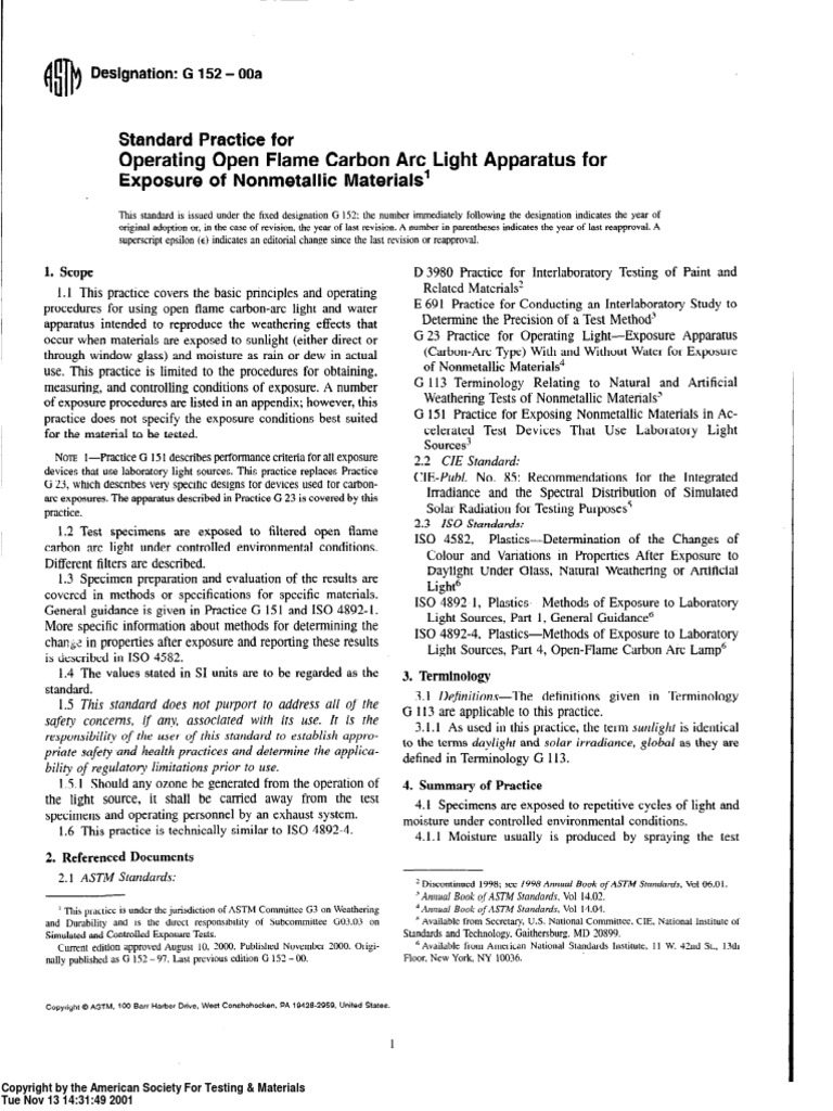Astm G152 | PDF