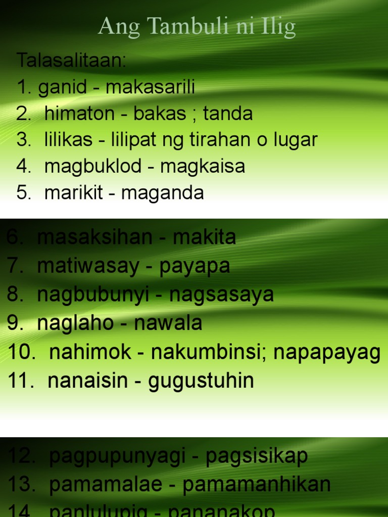 Ang Tambuli Ni Ilig | PDF