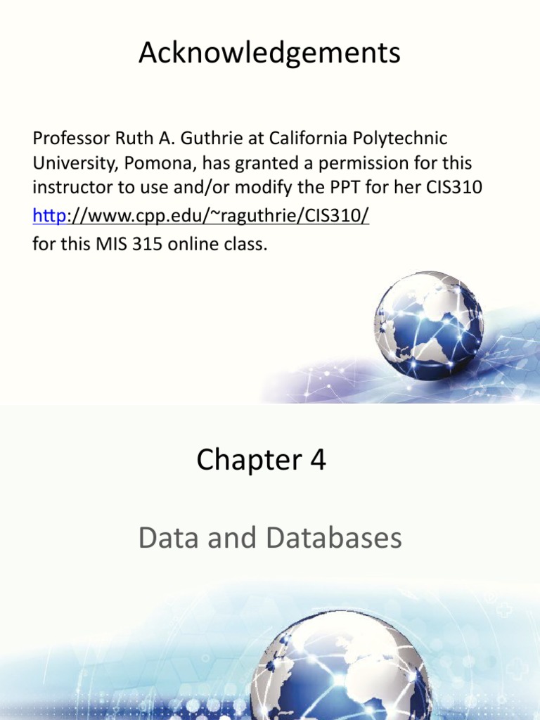 ISBB Chapter4-1 | PDF | Database Design | Databases