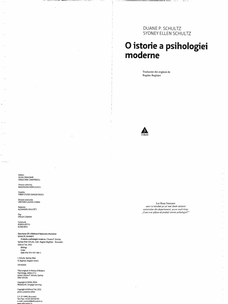 O Istorie A Psihologiei Moderne | PDF