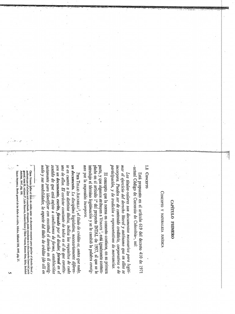 Becerra L, Henry. Derecho Comercial de Los Títulos Valores. Cap. I y IV ...