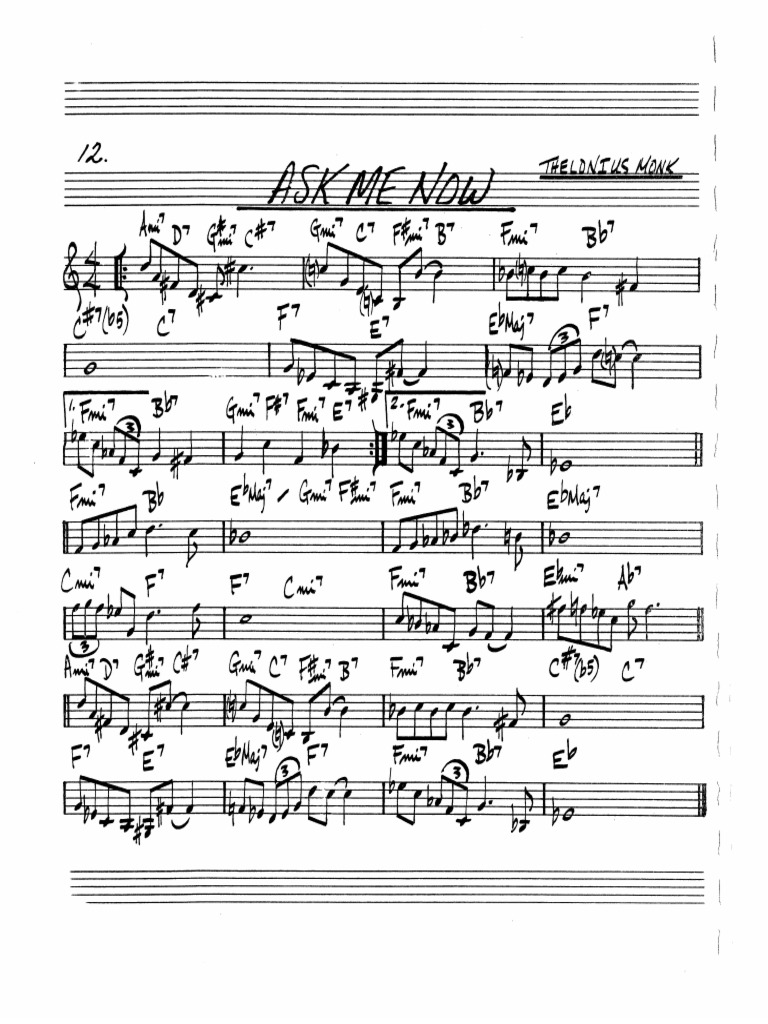 Ask Me Now (BB) | PDF