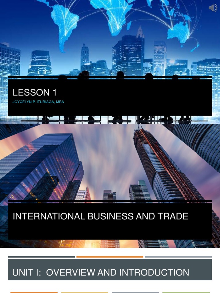 Understanding the Foundations of International Business: An ...