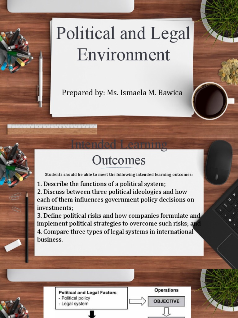 Political and Legal Environment | PDF | Risk | Intellectual Property