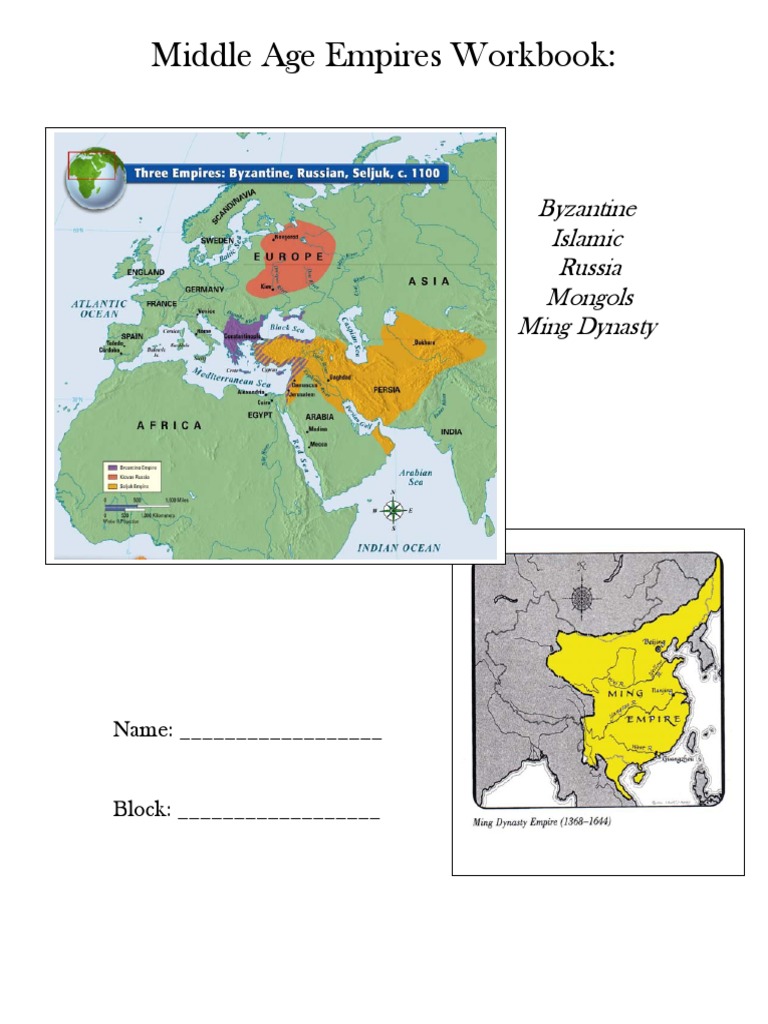 Middle Age Empires Workbook:: Byzantine Islamic Russia Mongols Ming ...