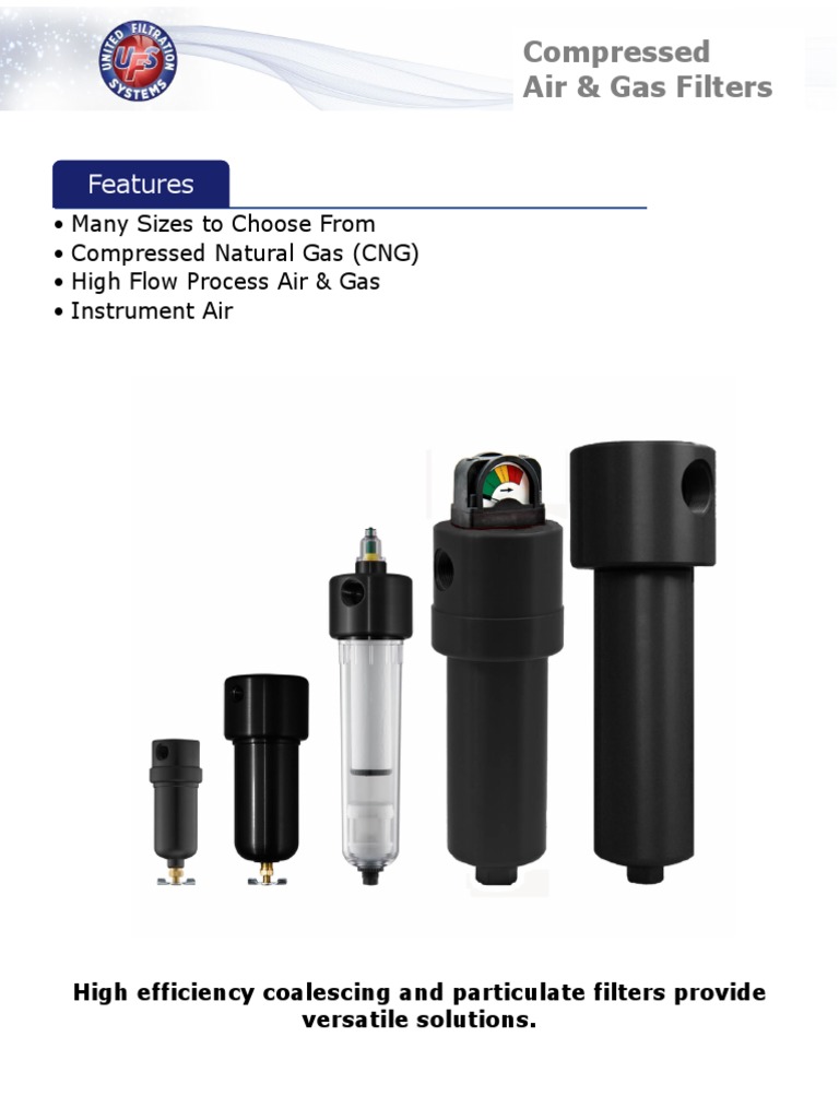 Features: Compressed Air & Gas Filters | PDF | Filtration | Pressure ...