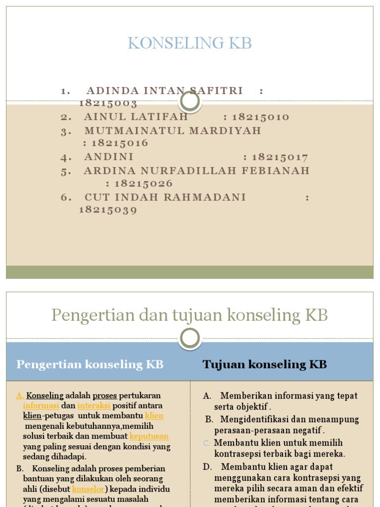 Konseling KB | PDF