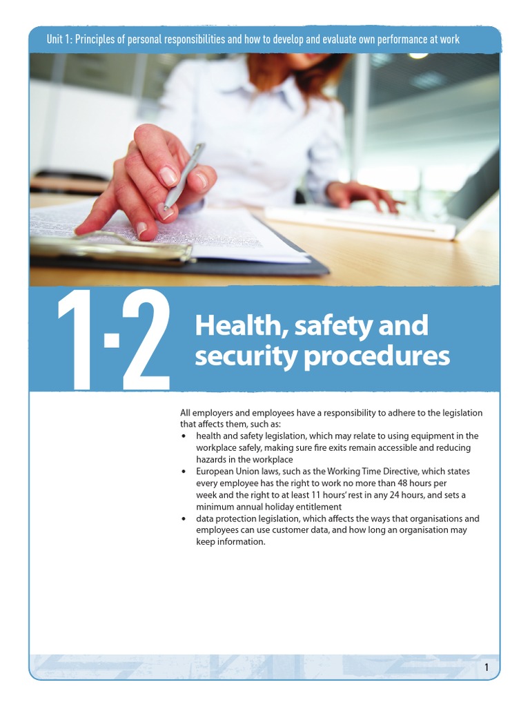 Health, Safety and Security Procedures | PDF | Occupational Safety And ...