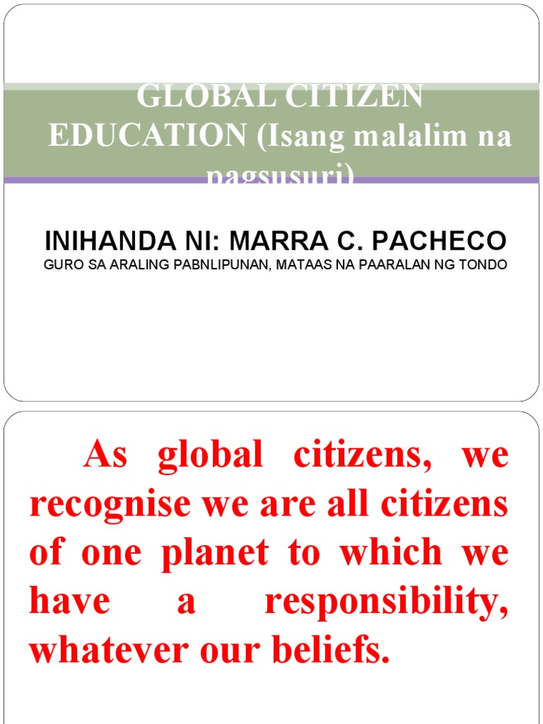 Global Citizenship | PDF