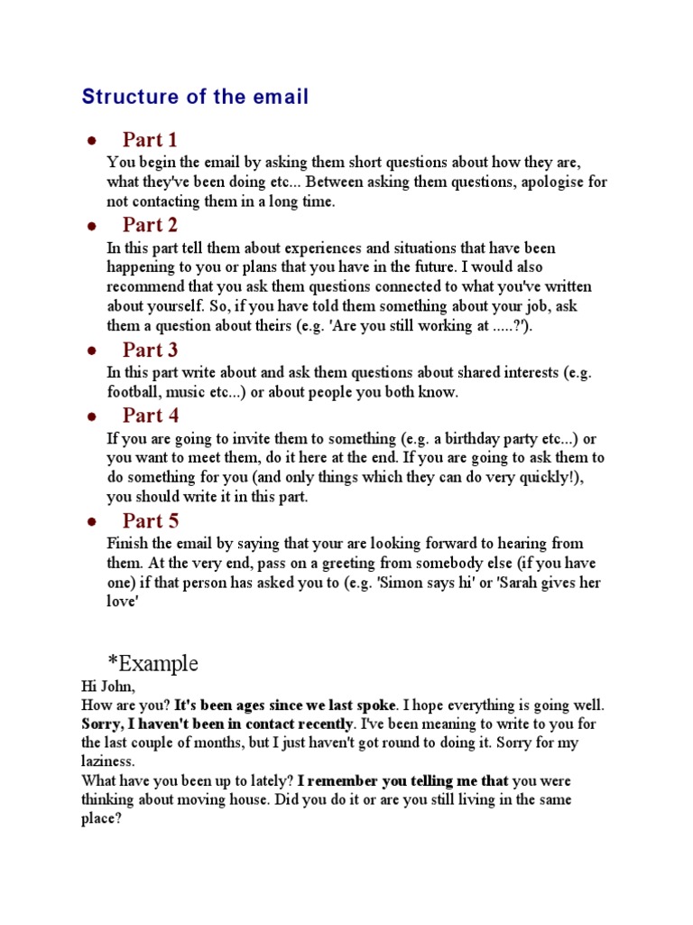 Email Structure | PDF
