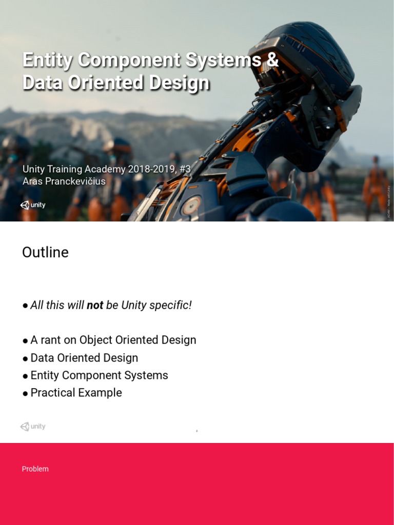 2018eng Unity Academy Ecs And Data Orientied Design Pdf Object Oriented Programming