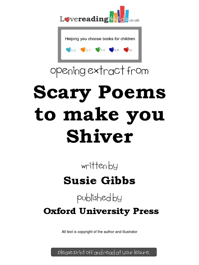 Scary Poems To Make You Shiver Extract and Cover | PDF