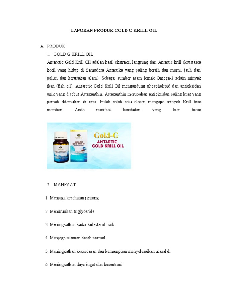 Gold G Krill Oil | PDF