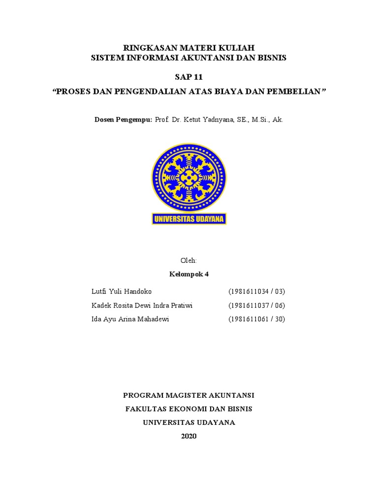 Kelompok 4 - RMK SAP 11 | PDF