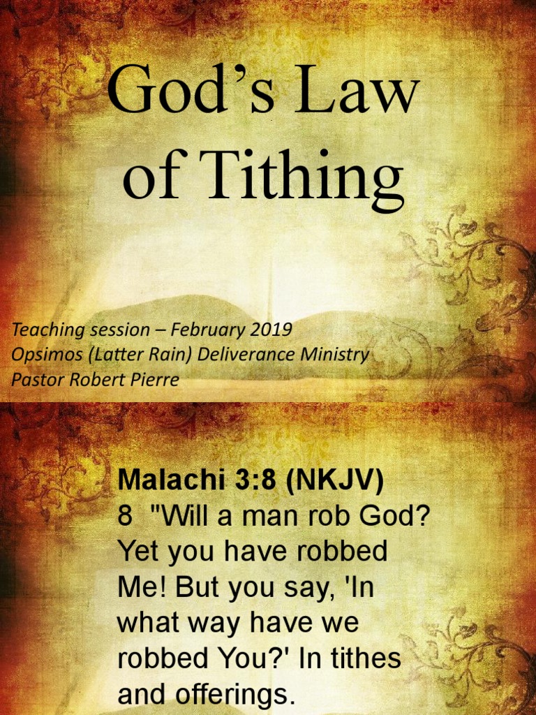 God's Law of Tithing Explained | PDF | Book Of Genesis | Ezra