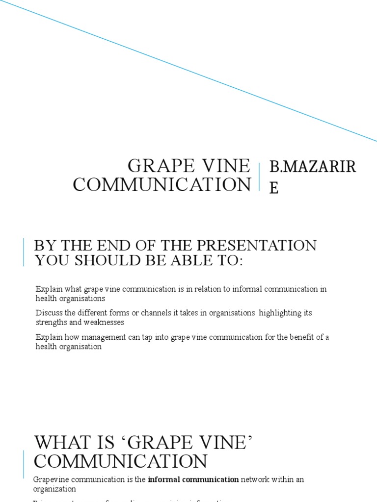 Understanding Grapevine Communication | PDF | Rumor | Cognition