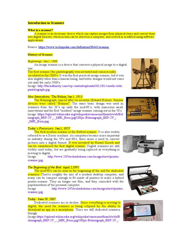Introduction To Scanners Download Free Pdf Image Scanner Office