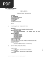 RTU Research 1 Thesis Outline For Quantitative Research | PDF ...