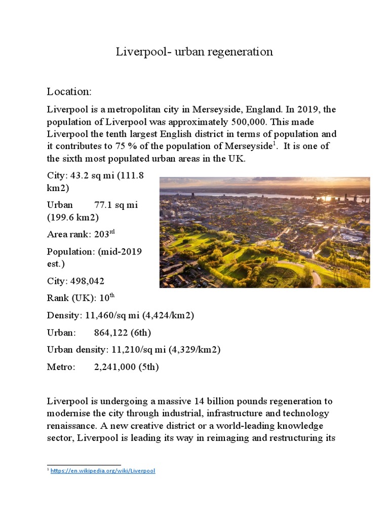 Liverpool-Urban Regeneration: Location | PDF | Liverpool | Unrest