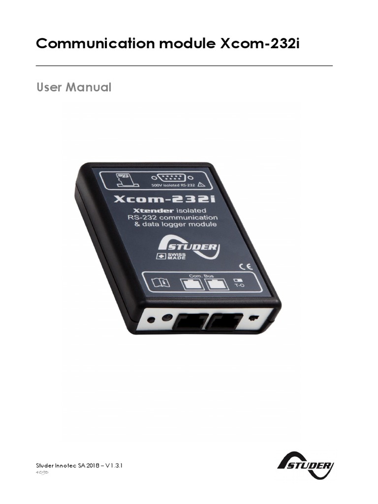 Communication Module Xcom-232i: User Manual | PDF | Scada | Electronics