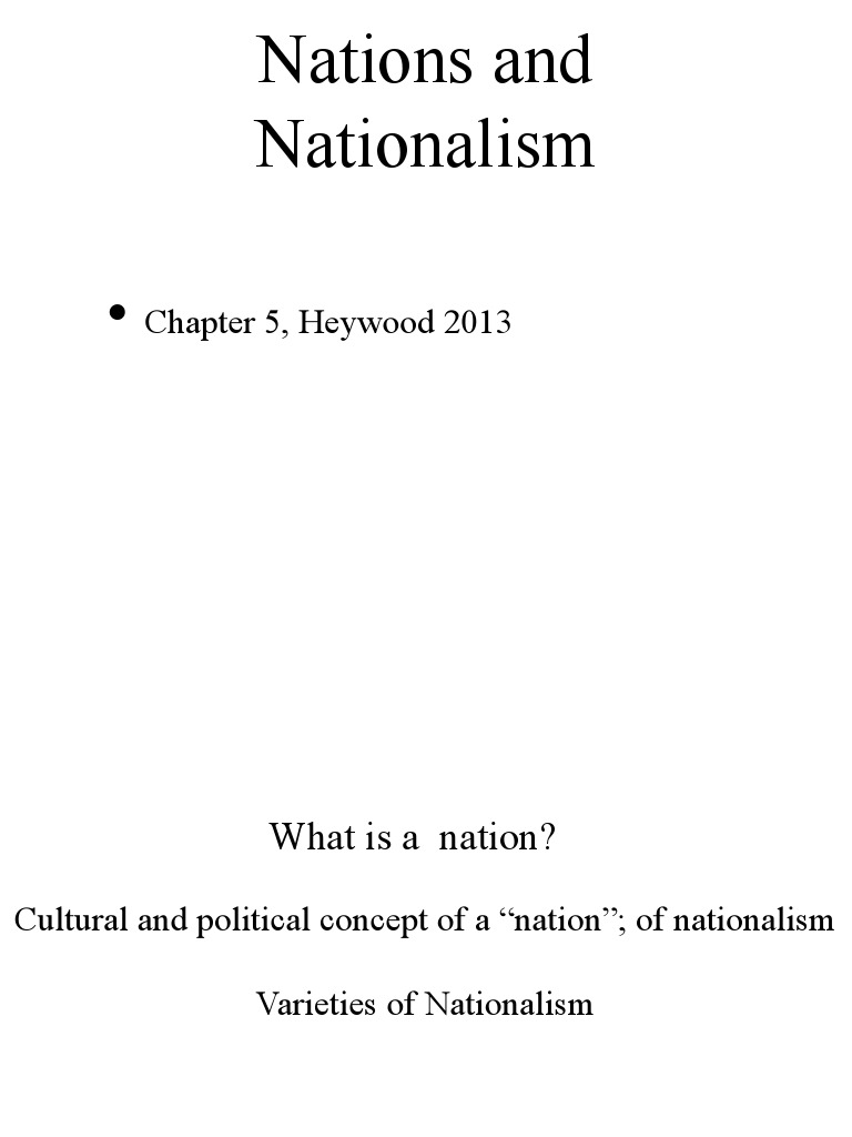Understanding Nations and Nationalism | PDF | Nationalism | Nation