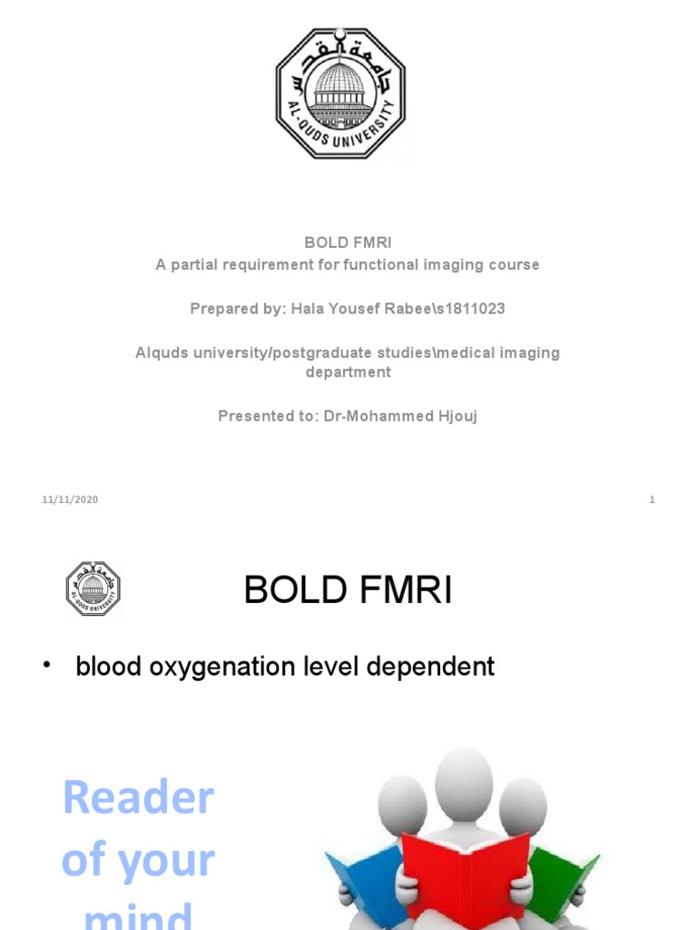 Bold Fmri | PDF | Functional Magnetic Resonance Imaging | Human Anatomy