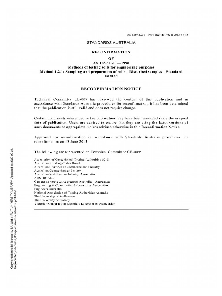 As 1289.1.2.1-1998 - R2013-01-01 | PDF