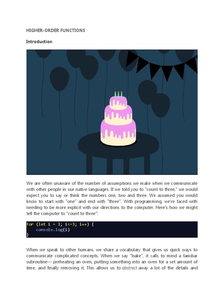 Javascript-Higher-Order Functions-Day3 | PDF | Subroutine | Parameter ...