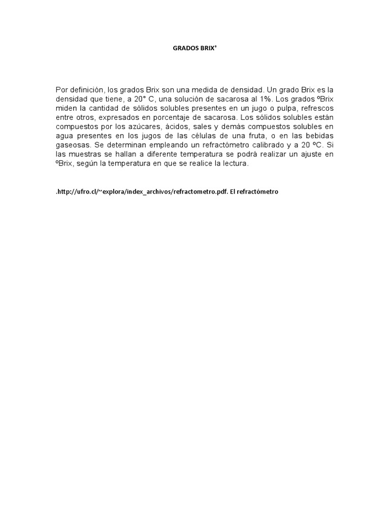 Grados Brix | PDF