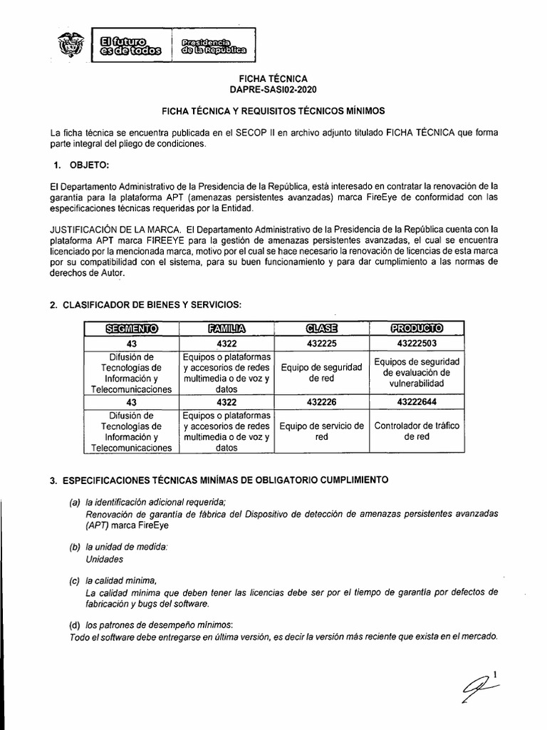 Ficha Tecnica Dapre-Sasi02-2020 | PDF | Software | Informática