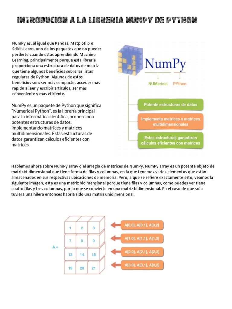 Machine Learning Con Python PDF | PDF | Matriz (Matemáticas ...