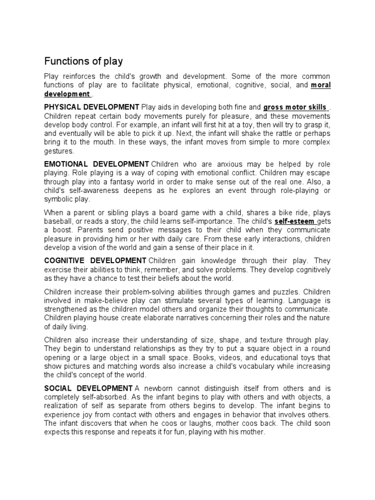 Group 6 FUNCTION-OF-PLAY | PDF | Toys | Metaphysics Of Mind