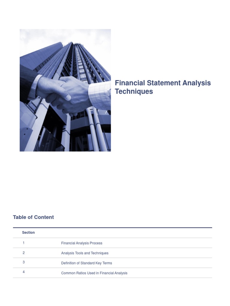 4 - Financial Statement Analysis Techniques | PDF | Expense | Financial ...