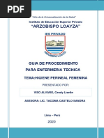 Protocolo de Aseo Perineal Femenino | PDF | Higiene | Lavado de manos