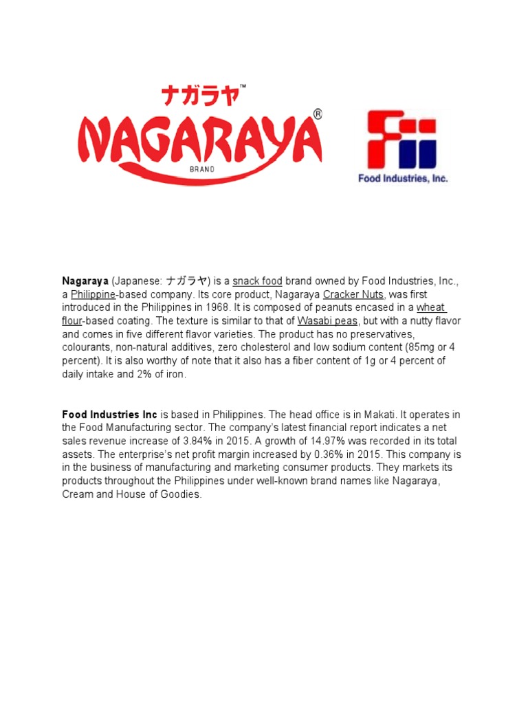 Nagaraya (Japanese: ナガラヤ) is a snack food brand owned by Food ...