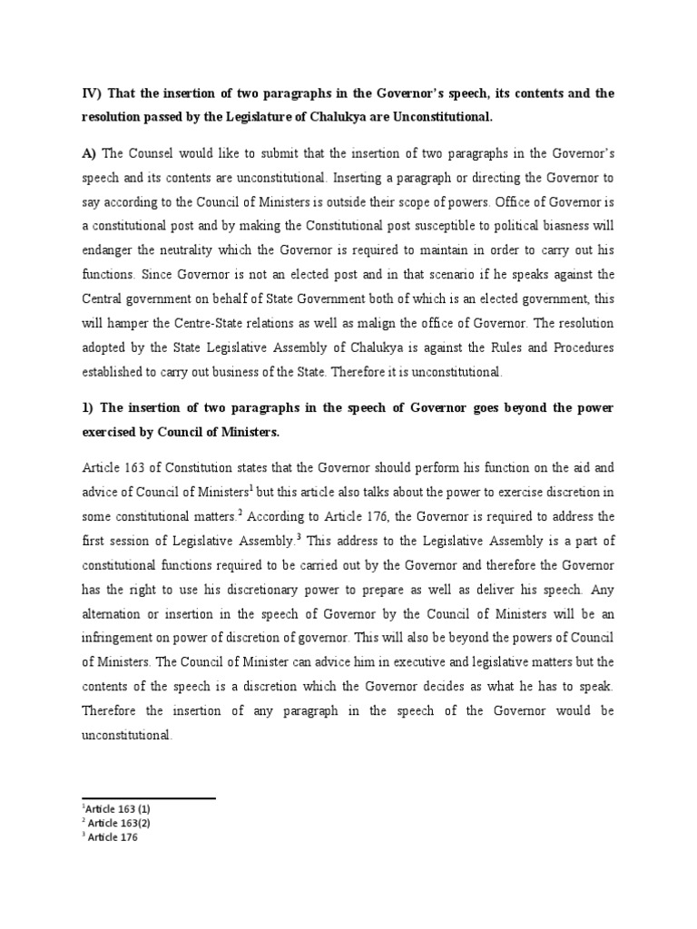 Article 163 (1) Article 163 (2) Article 176 | PDF | Federalism ...
