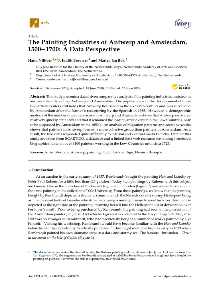 Antwerp and Amsterdam, 1500 1700: A Data Perspective | PDF | Social ...