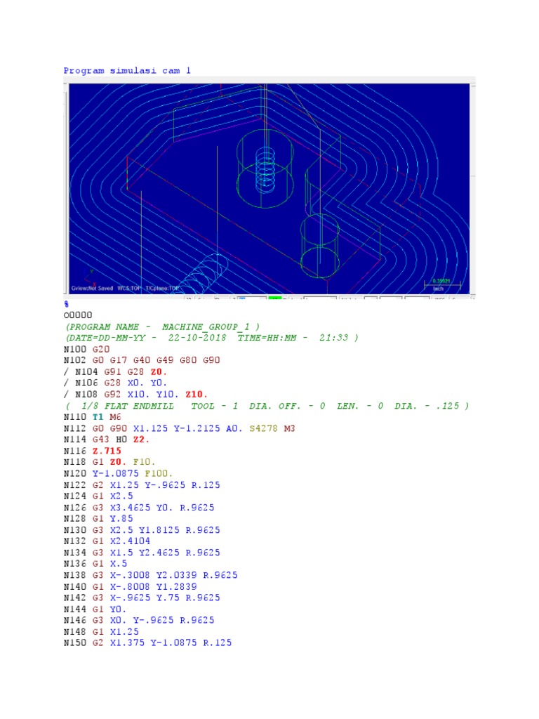 Program G1 CNC | PDF