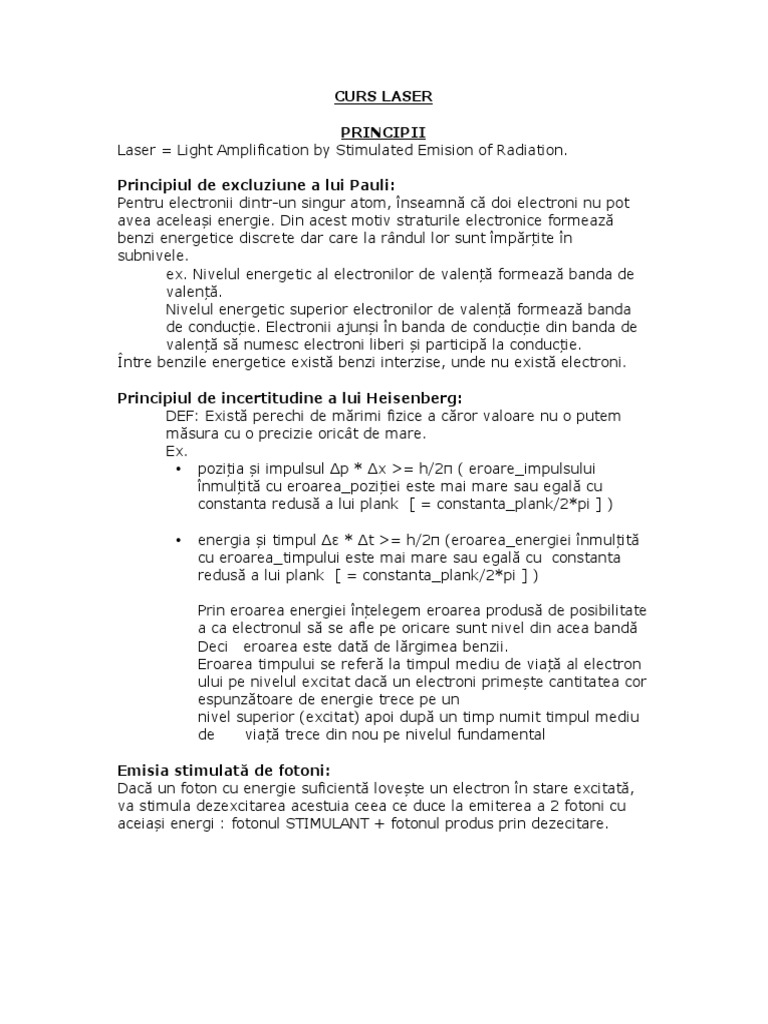 Curs 7 Laser | PDF