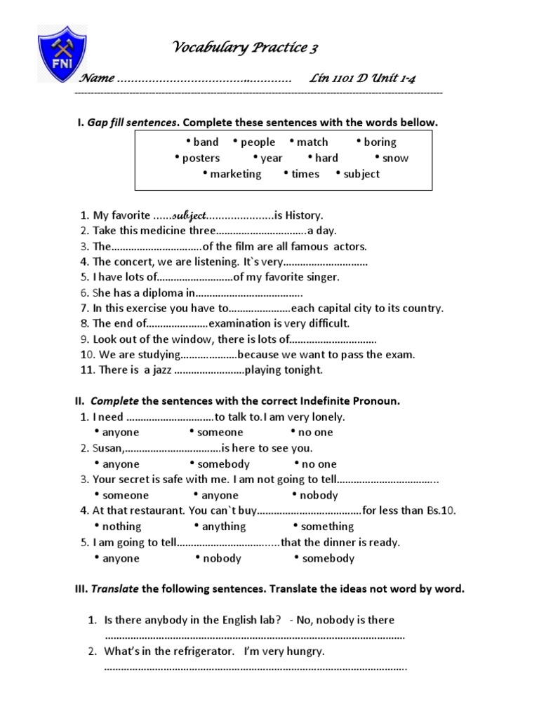 Vocabulary Exam Virtual 3 D | PDF | Morphology | Language Mechanics