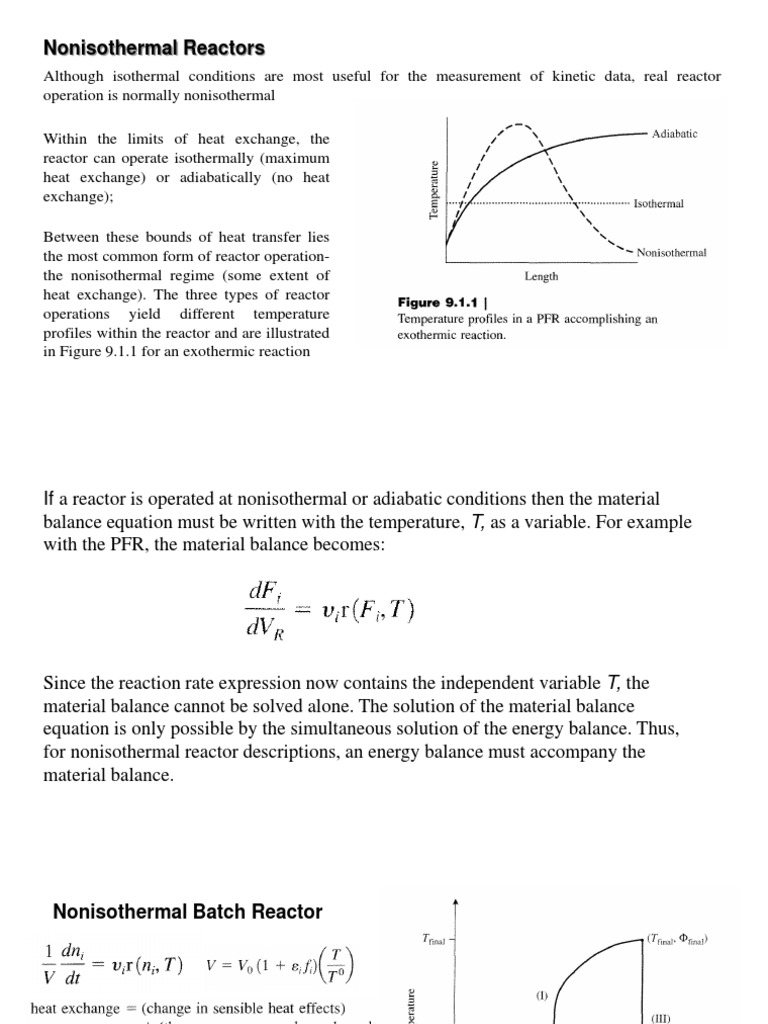 Reactores No Isotérmicos | PDF | Chemical Reactor | Heat