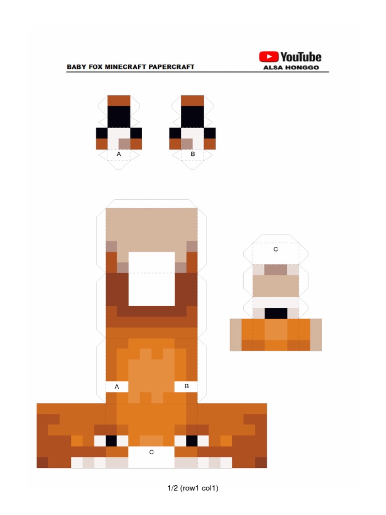 Minecraft Papercraft Mini Mädchen