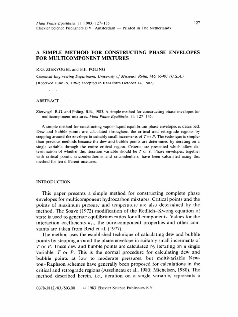 Simple Phase Envelope Construction Method | PDF | Phase (Matter ...